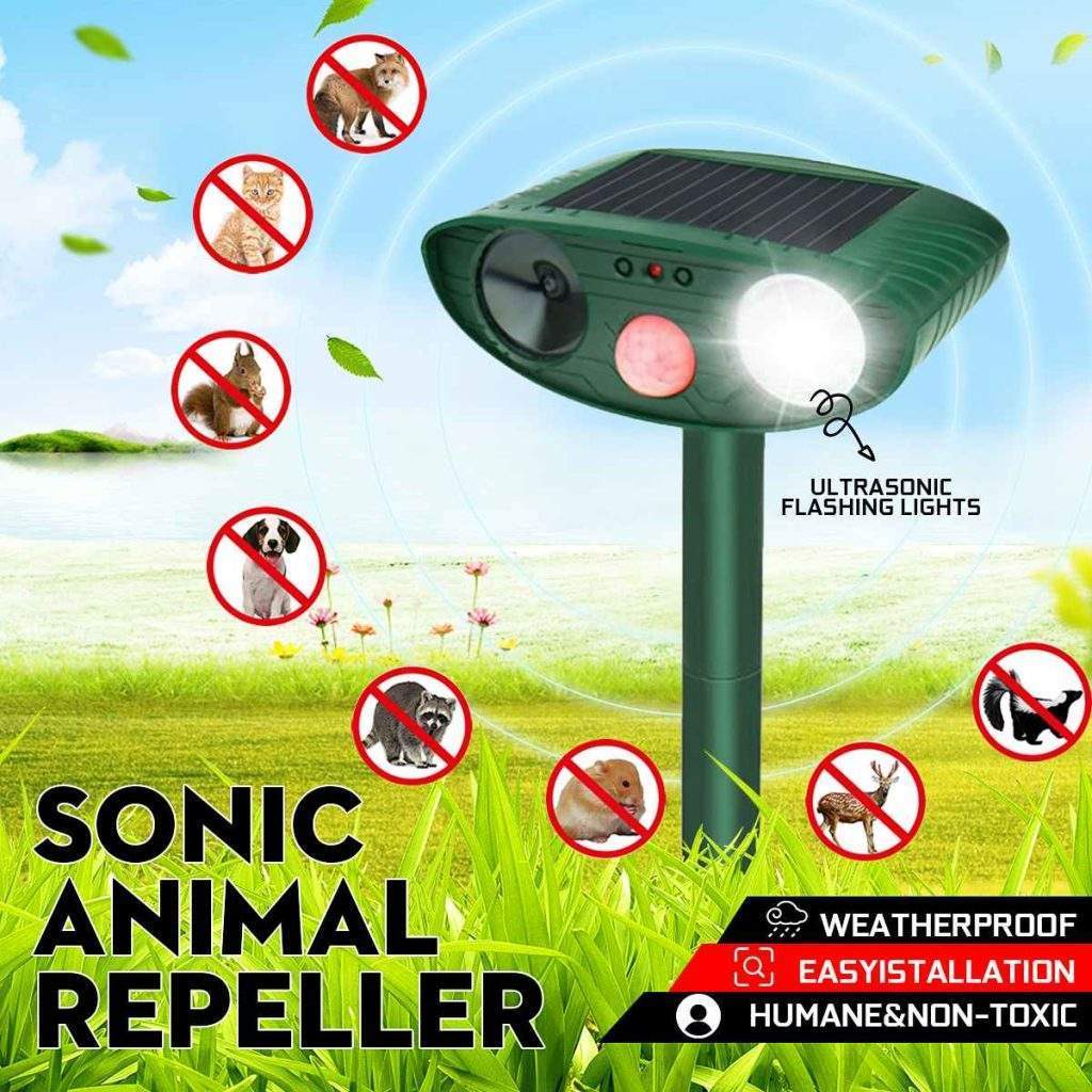 Ultrasonic Deer Repeller – Pack Of 2 Solar Powered – Keep Deers Away Of Your Garden in 48 Hours ...