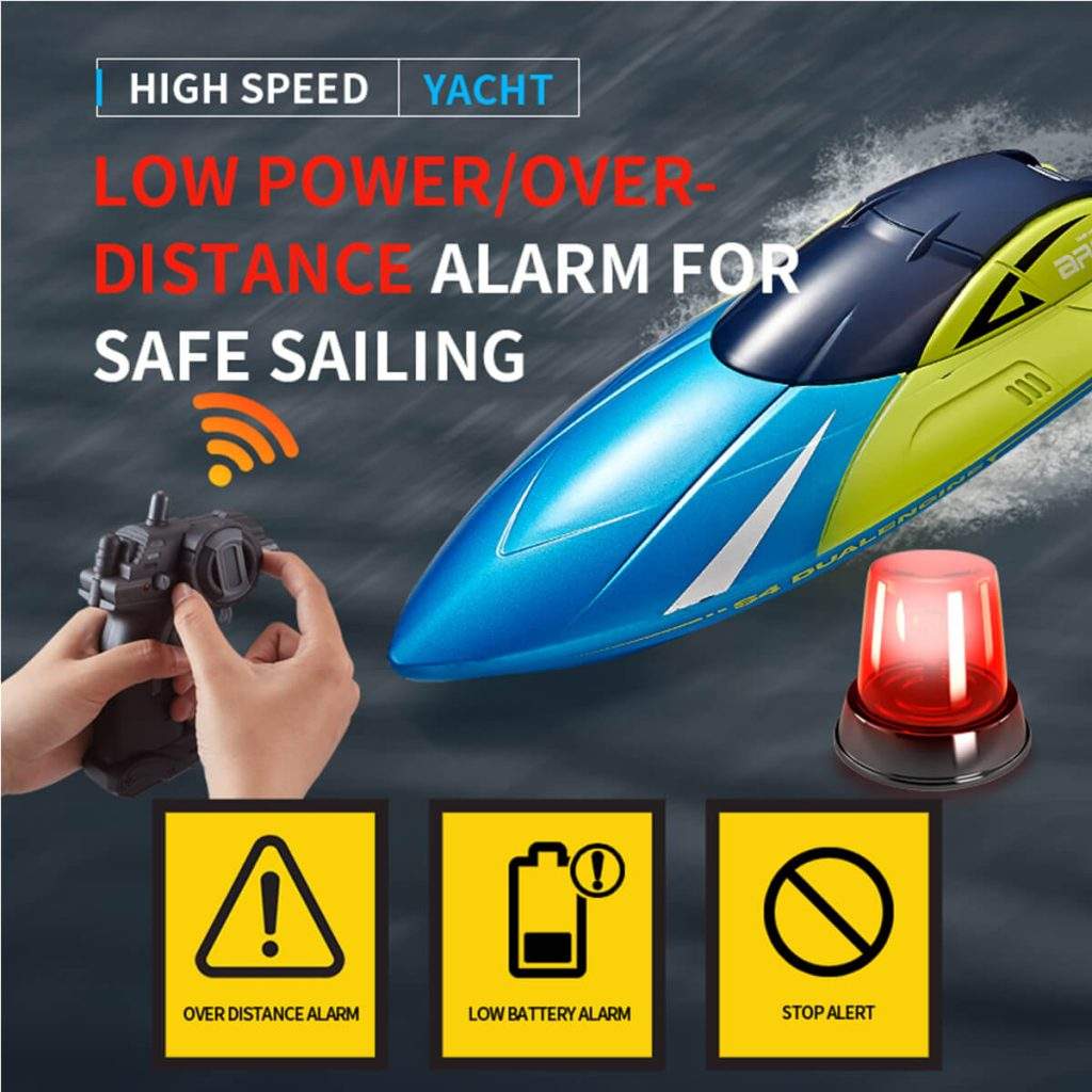 2.4Ghz Remote Control Boat Water High-speed Boat Charging Kids boat Toy ...