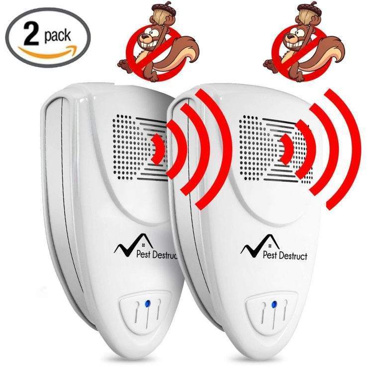 Ultrasonic Squirrel Repeller PACK of 2 – Get Rid Of Squirrels In 72 ...