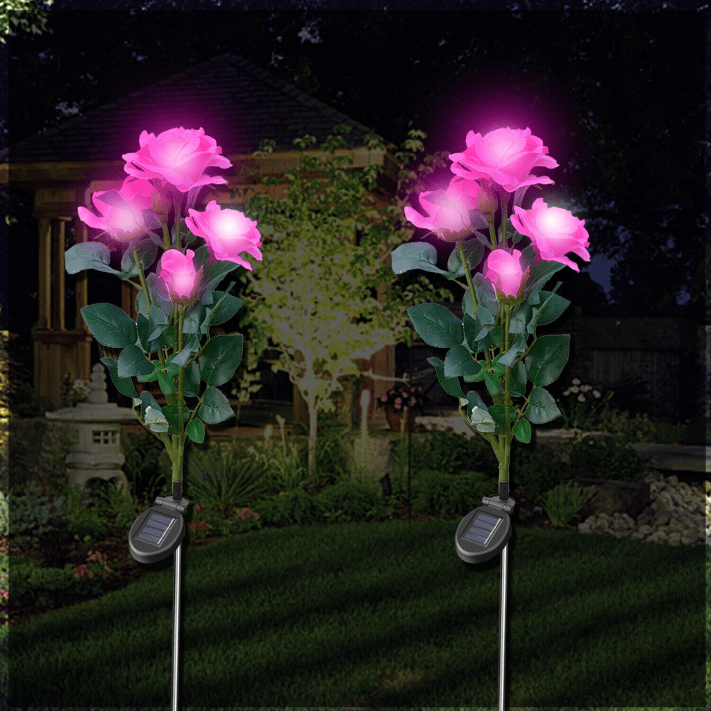 Beautiful Rose Solar Flower Garden Lights – Chyhua